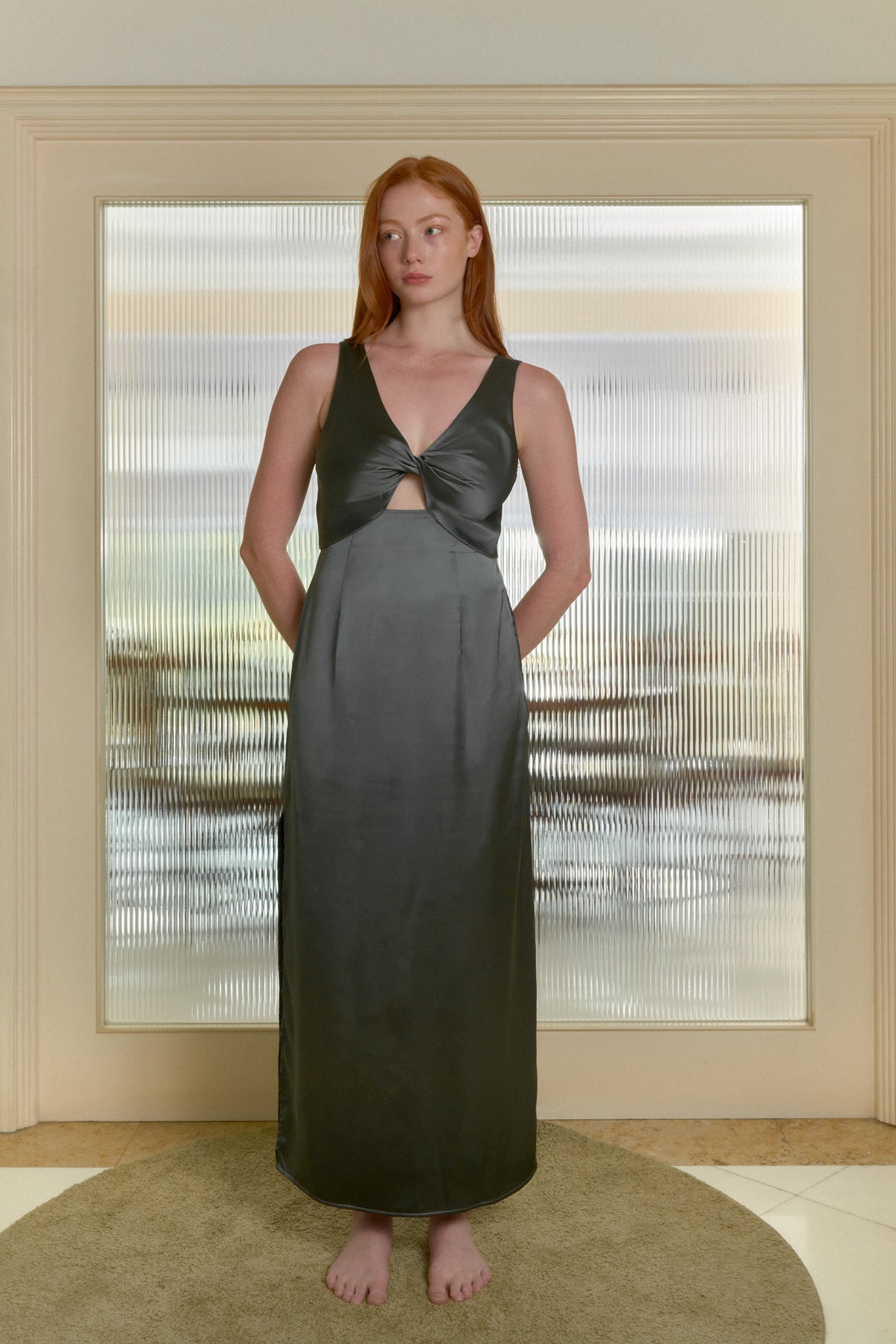 Twist Satin Dress – LAUNDRY STUDIO