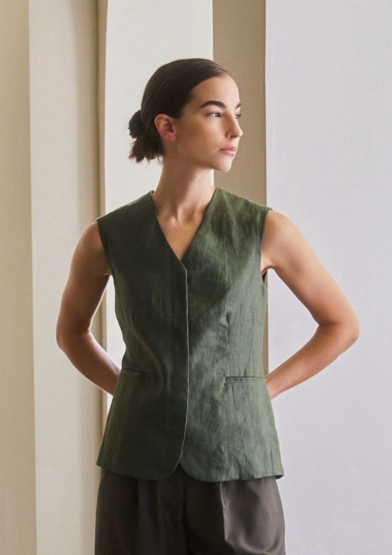Field Linen Vest – LAUNDRY STUDIO