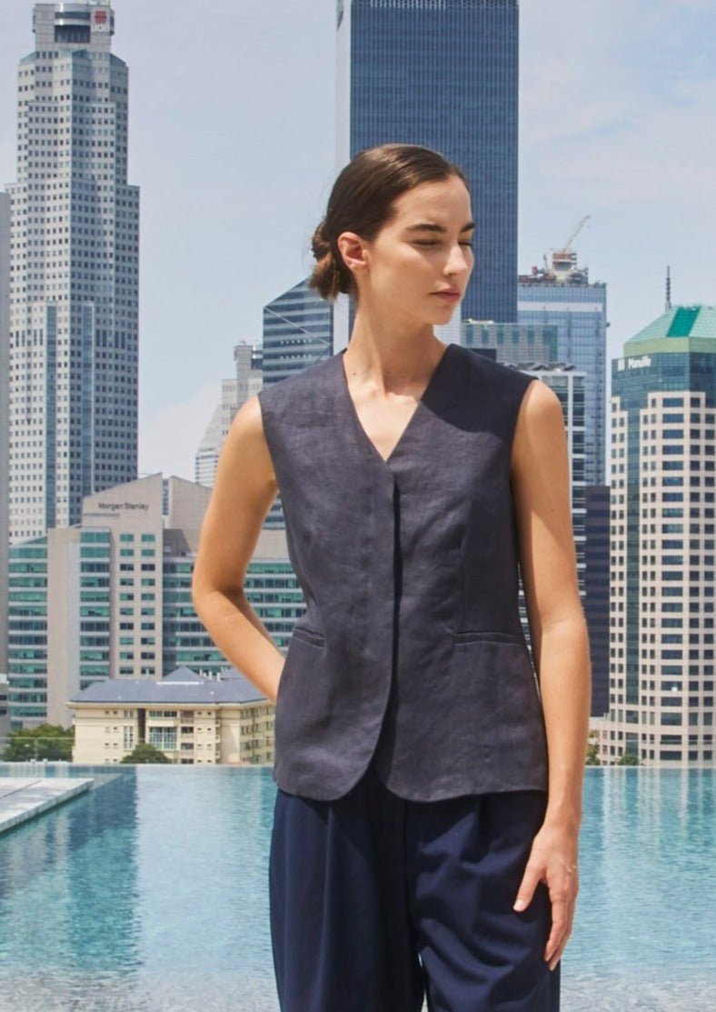 Field Linen Vest – LAUNDRY STUDIO